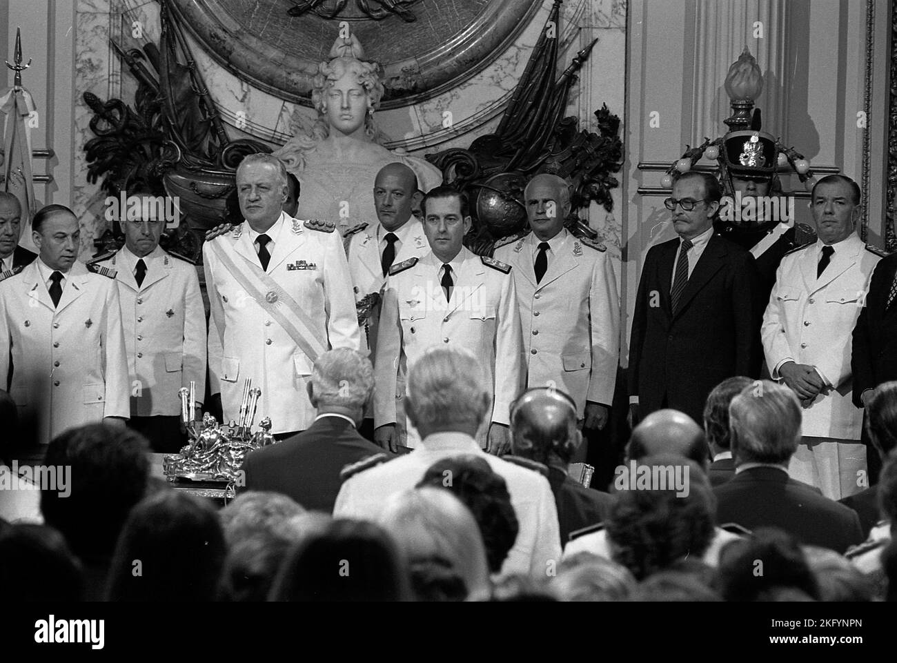 Le général argentin Leopoldo Fortunato Galtieri à la Casa Rosada ...