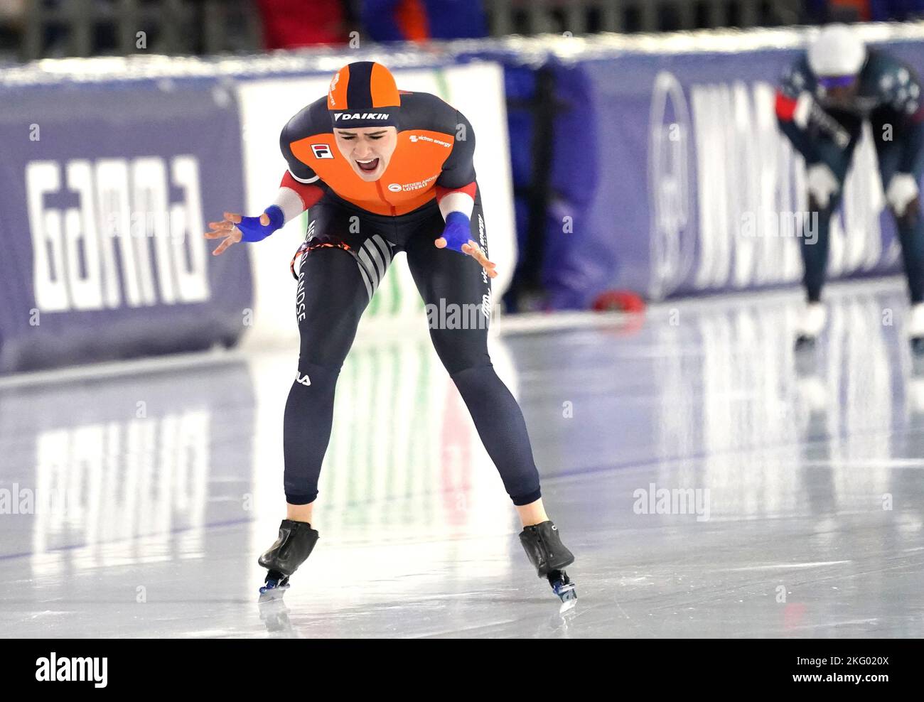Isabel Grevelt (NED) 3rd sur les 1000m femmes lors de la coupe du monde ...