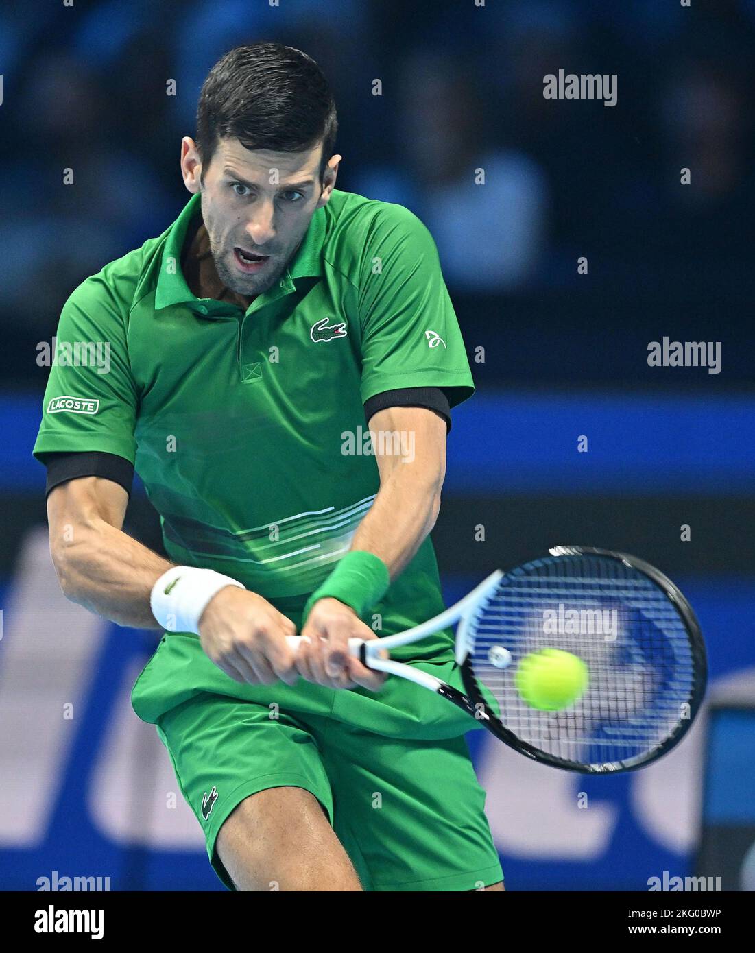 20 novembre 2022, TURIN, Italie: Novak Djokovic de serbie en action ...