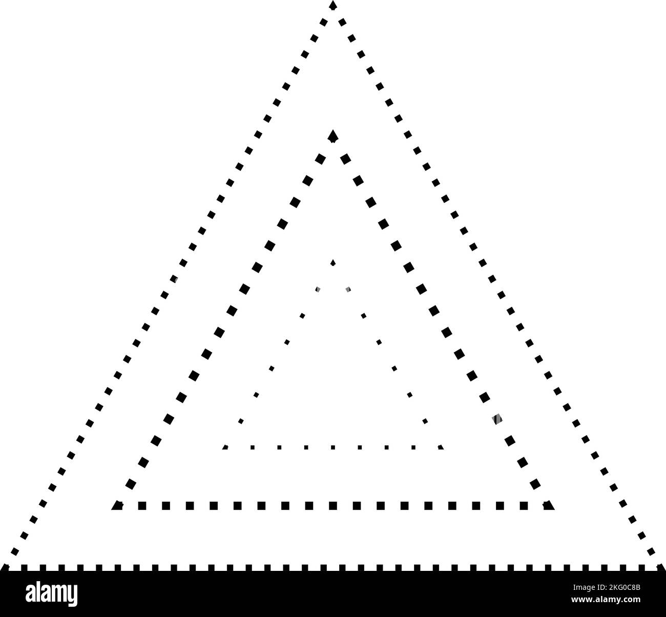 Traçage de forme de triangle élément de ligne brisée pour les enfants d ...