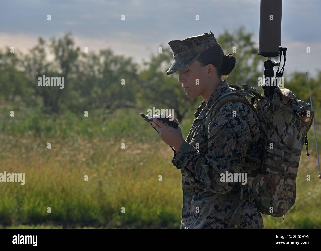 Sgt. Marine des États-Unis Savannah Holcomb, détachement de Marine corps Goodfellow instructeur ...