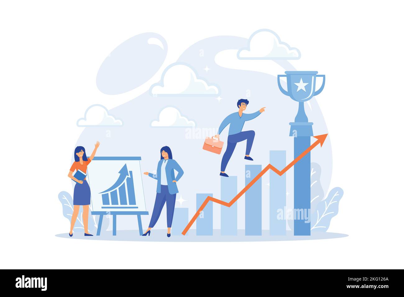 Illustration vectorielle plate de promotion de travail. Formateur d ...