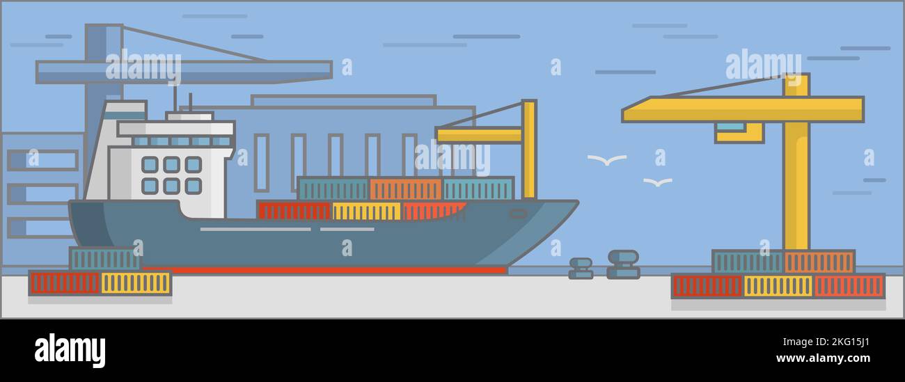 Fret maritime express Banque d'images vectorielles - Alamy