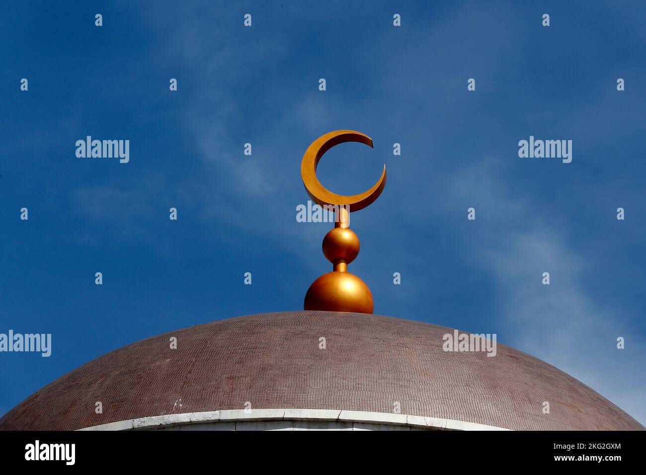 Mosquée Al-Serkal. Symbole croissant islamique de l'Islam. Architecture ...