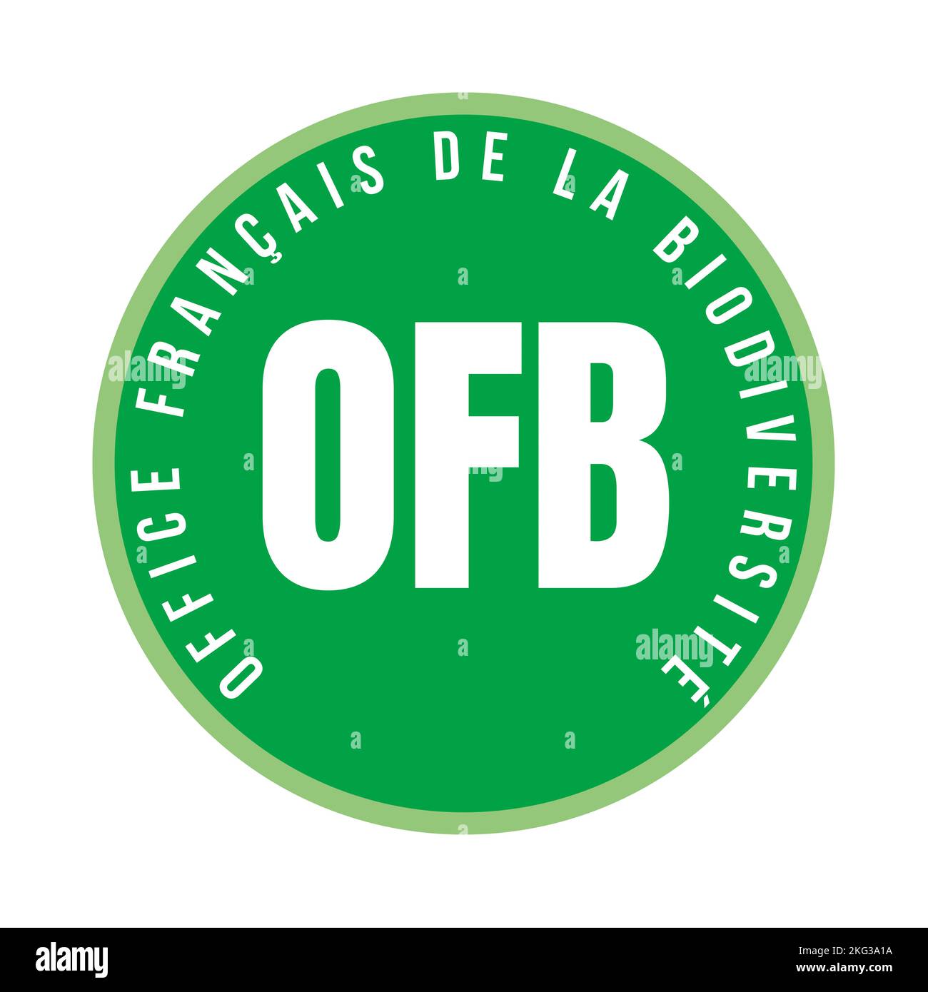 Icône du symbole français du bureau de la biodiversité appelé OFB ...