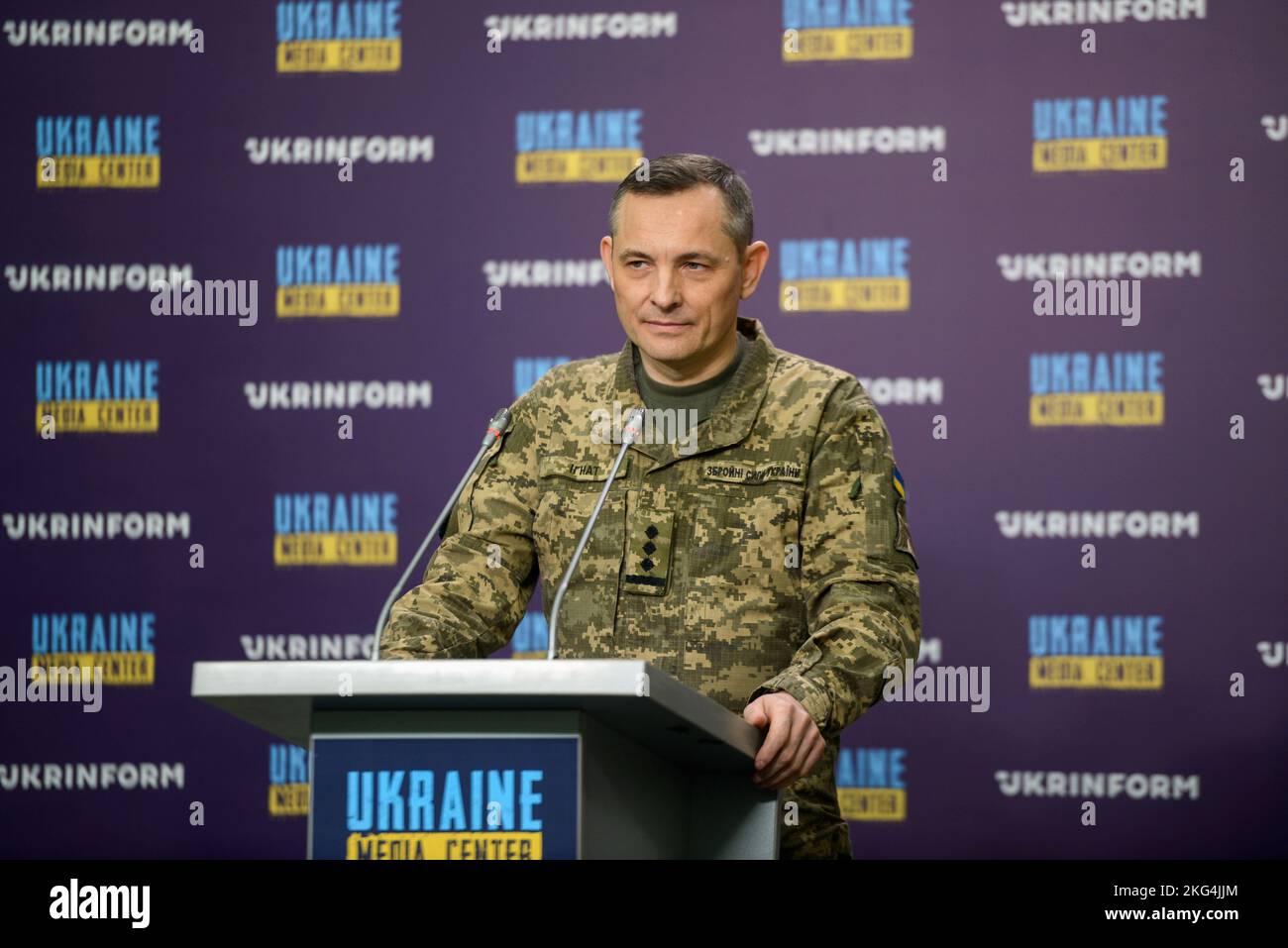 KIEV, UKRAINE - le 21 NOVEMBRE 2022 - le porte-parole du Commandement ...