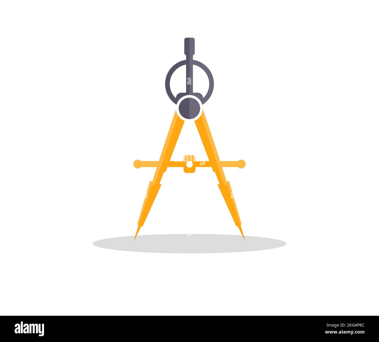 Concept de formation à la géométrie avec dessin de boussole sur fond ...