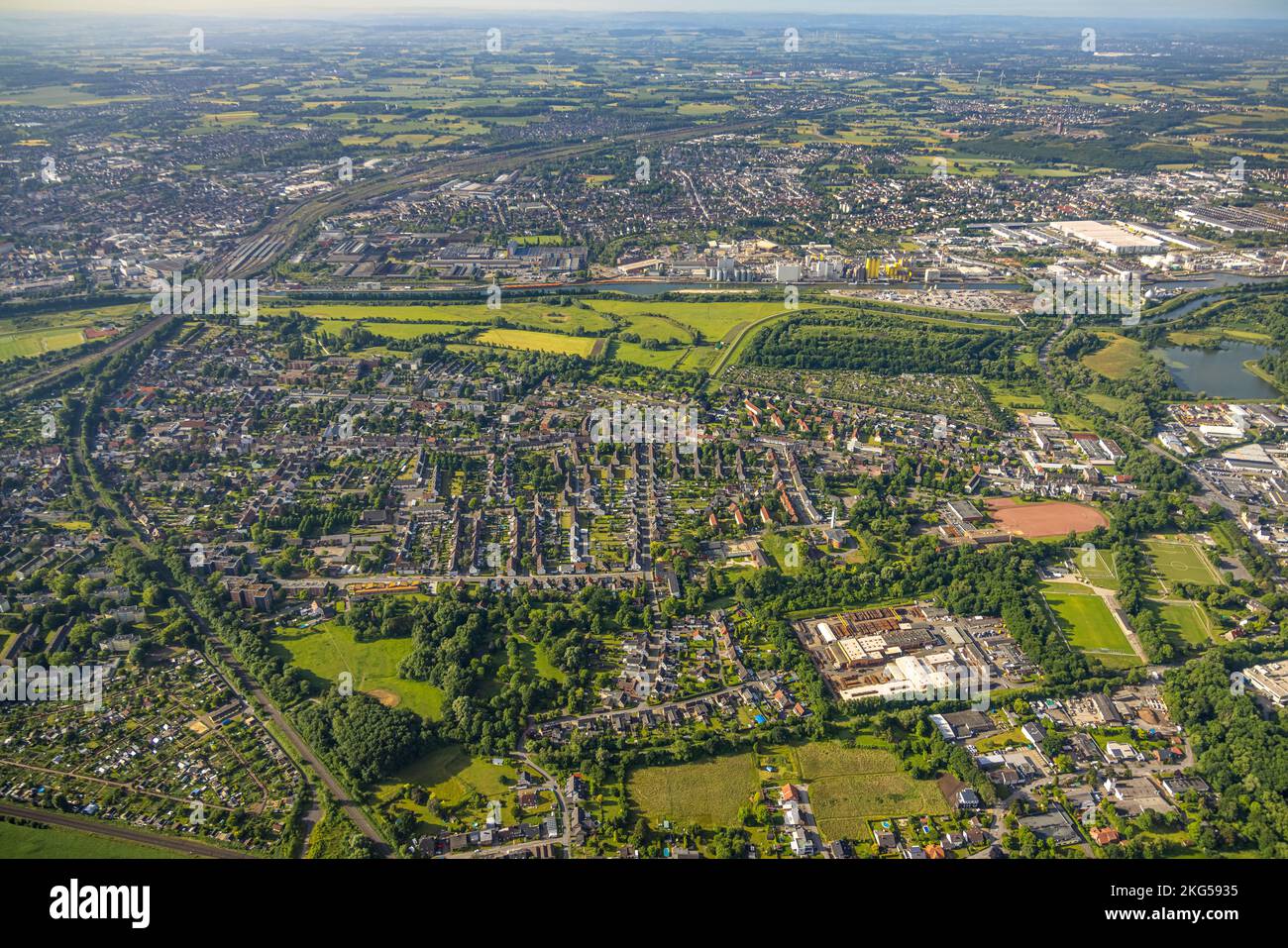 Vue aérienne, domaine de logement entre Großer Sandweg et ...