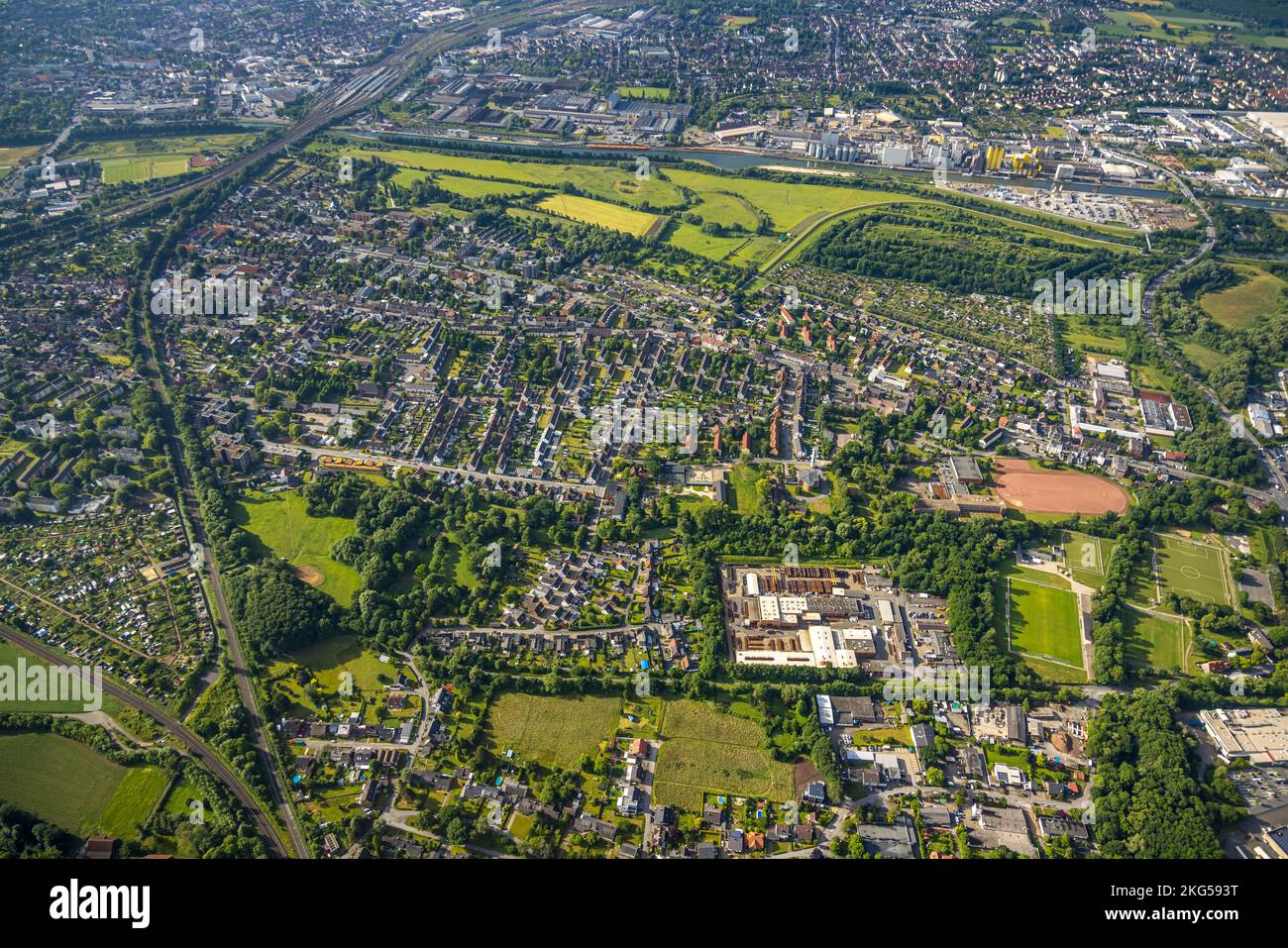 Vue aérienne, domaine de logement entre Großer Sandweg et ...