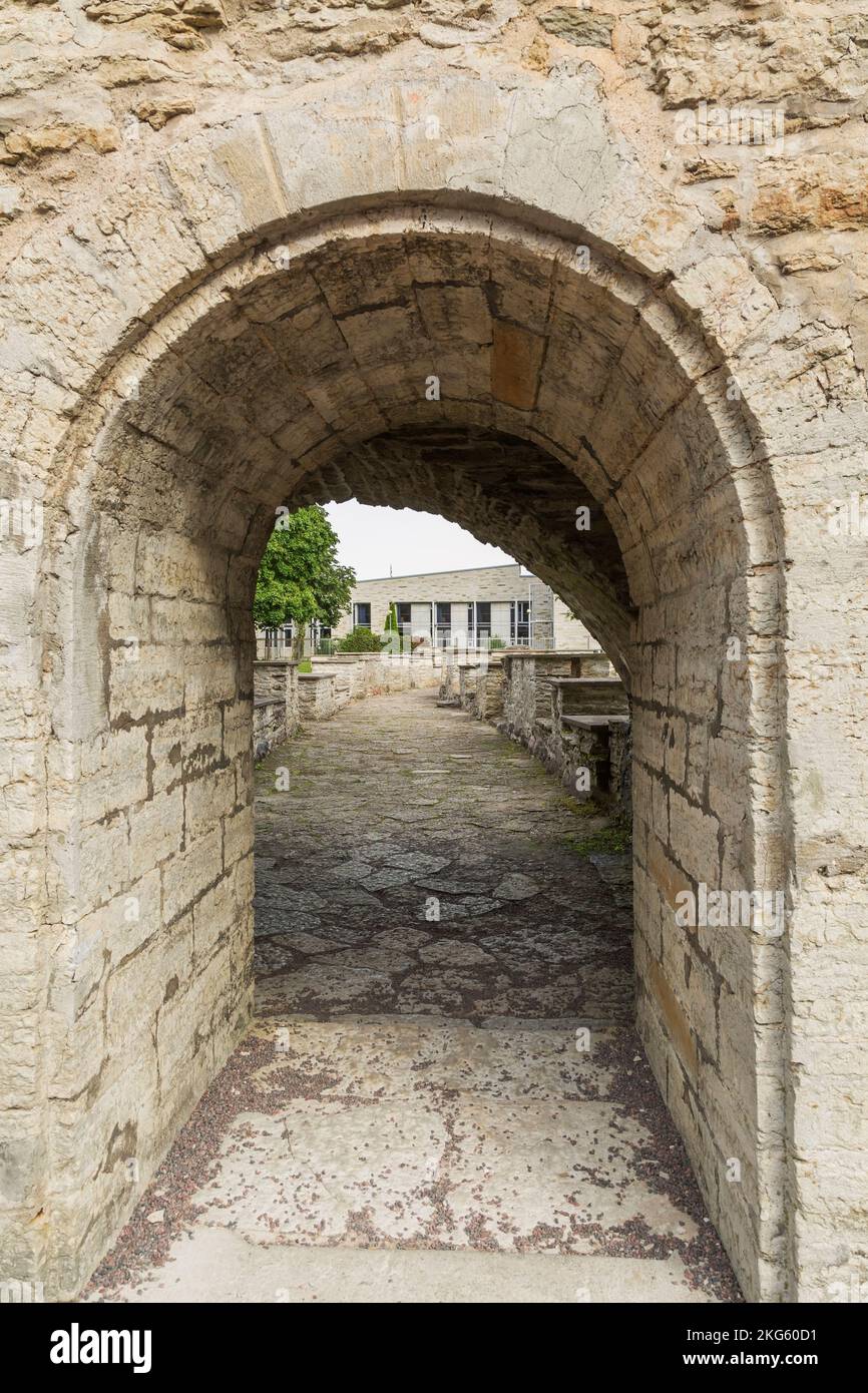 Arche en pierre des ruines gothiques anciennes du monastère de Pirita ...
