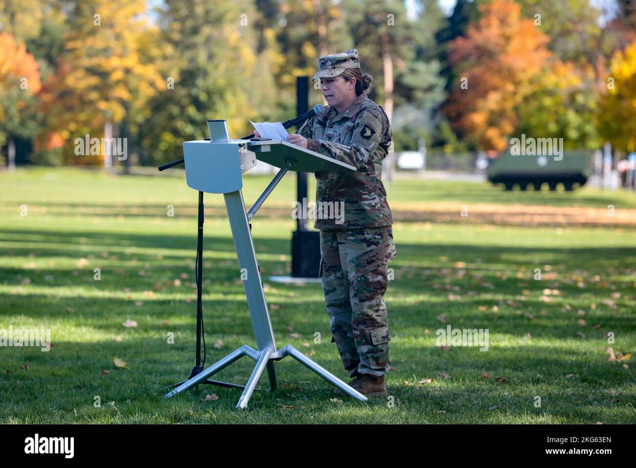 ÉTATS-UNIS Le colonel de l'armée Amy Downing, commandant de la brigade ...