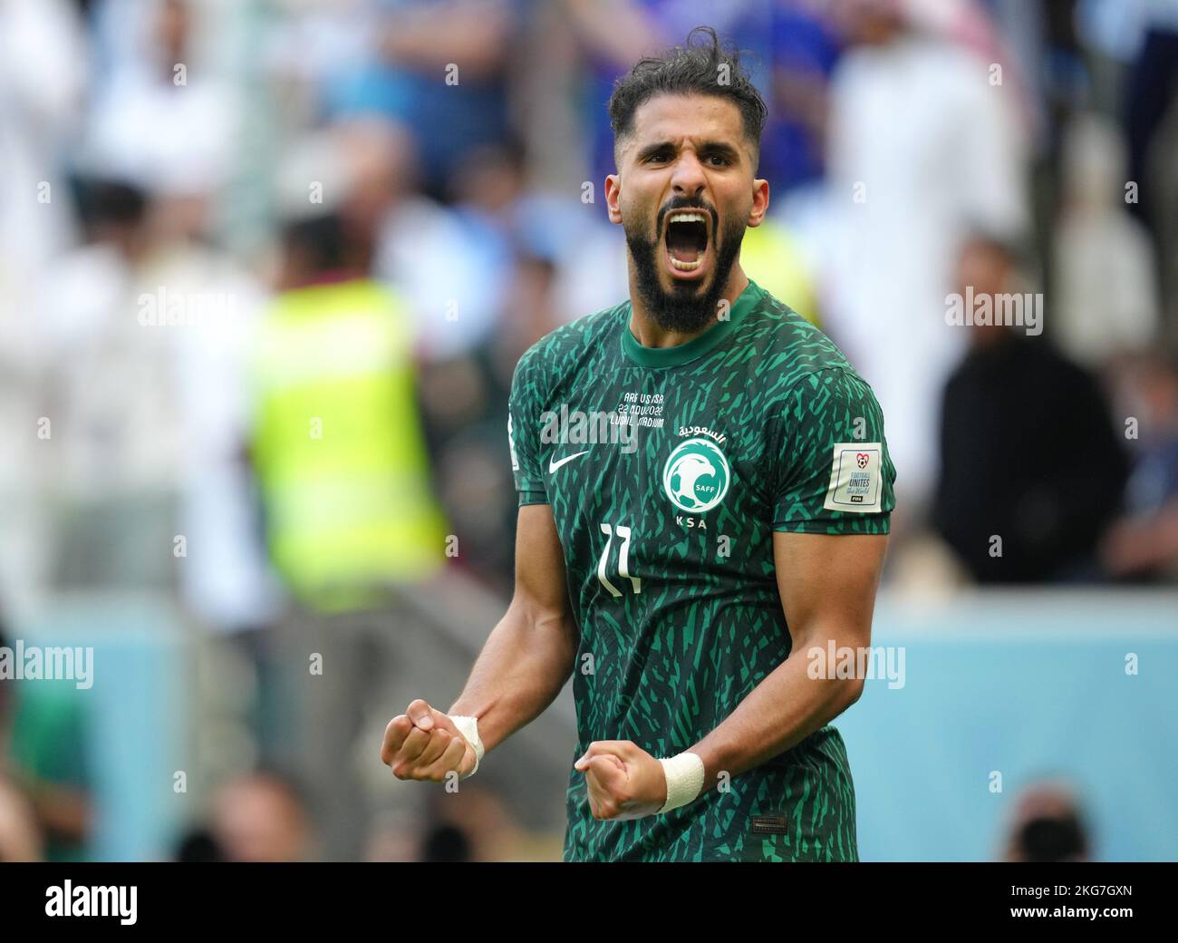 Saleh Al-Shehri, d'Arabie Saoudite, célèbre le premier but de son ...