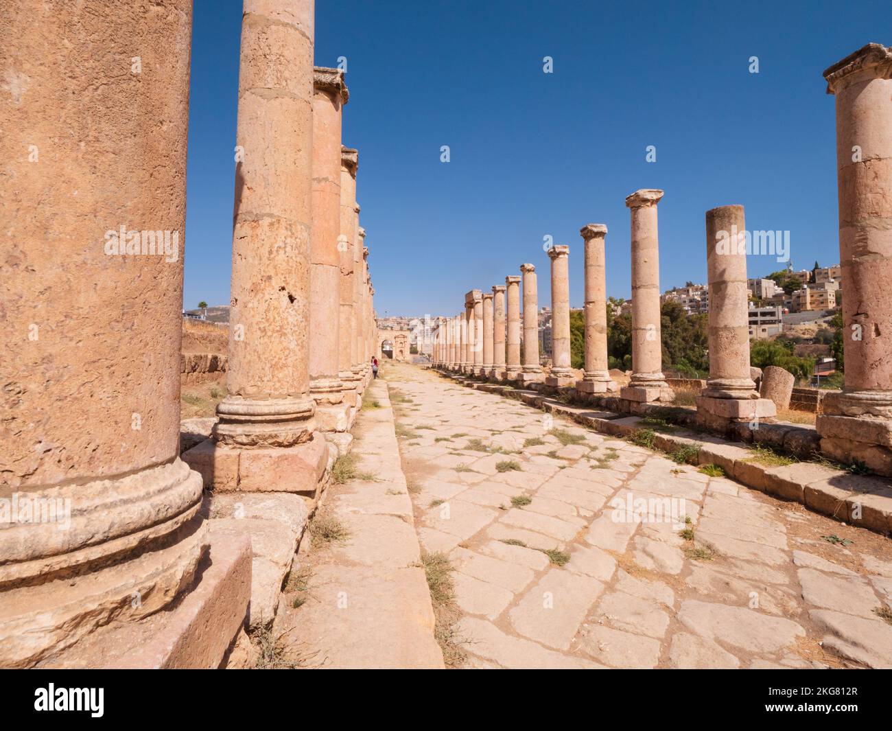 Vue panoramique sur les ruines de la vieille ville, détails du célèbre ...