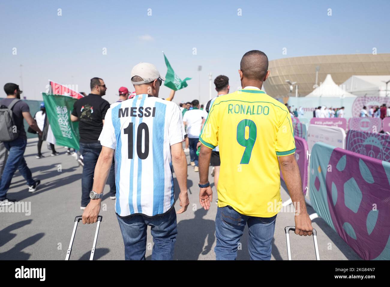 Les fans du match de la coupe du monde du Qatar 2022, groupe C, date 1 ...