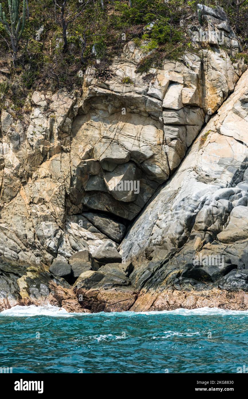 La face dans le Rocher ou Cara de Piedra, une caractéristique naturelle ...