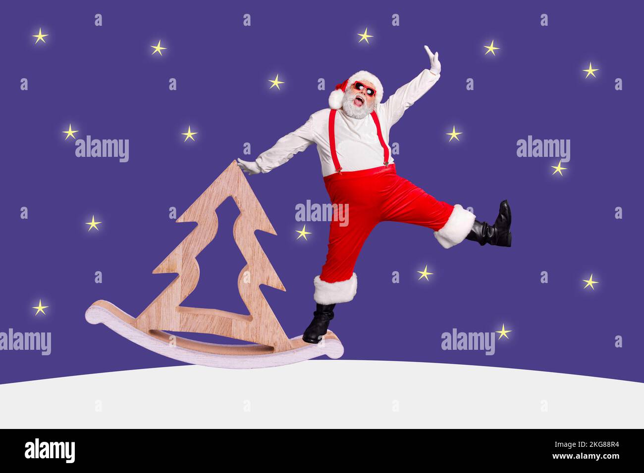 Image de collage créative de père père père père père père noël ...