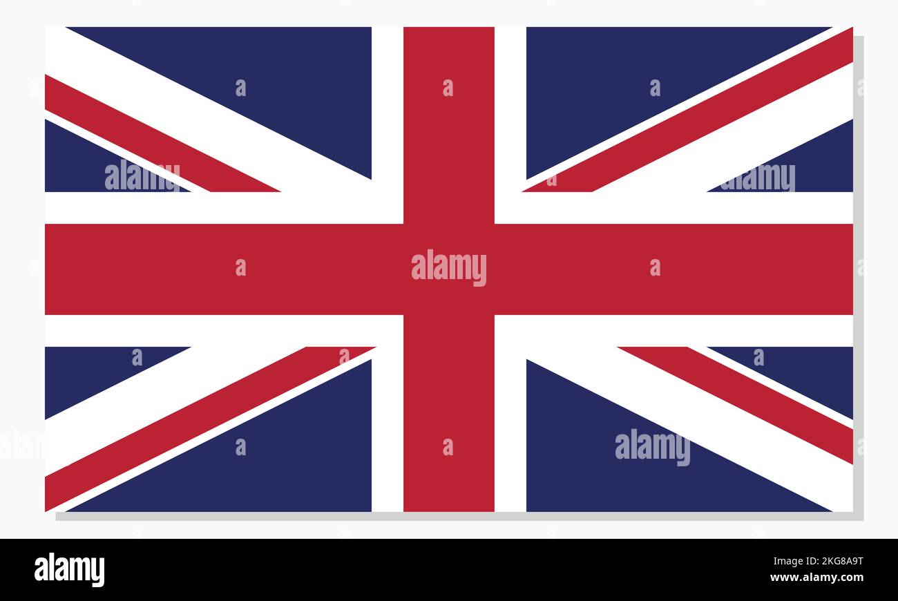 Drapeau du Royaume-Uni. Symbole national anglais en couleurs ...