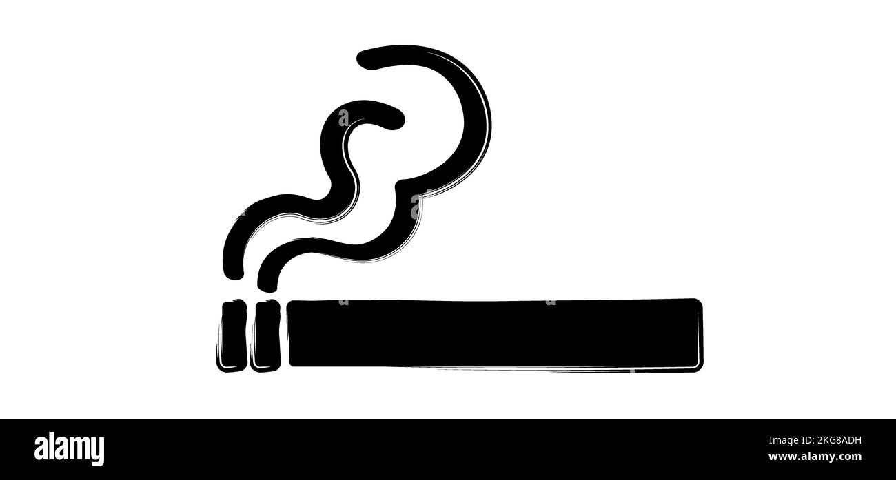 Pictogramme de journée non fumeur de dessin animé. Tabac à cigarettes ...