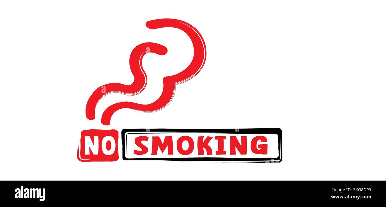 Pictogramme de journée non fumeur de dessin animé. Tabac à cigarettes ...
