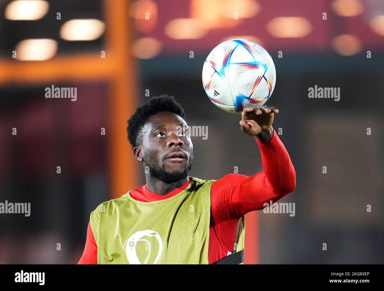 Doha, Qatar, 22 novembre 2022. L'avant-scène du Canada Alphonso Davies ...