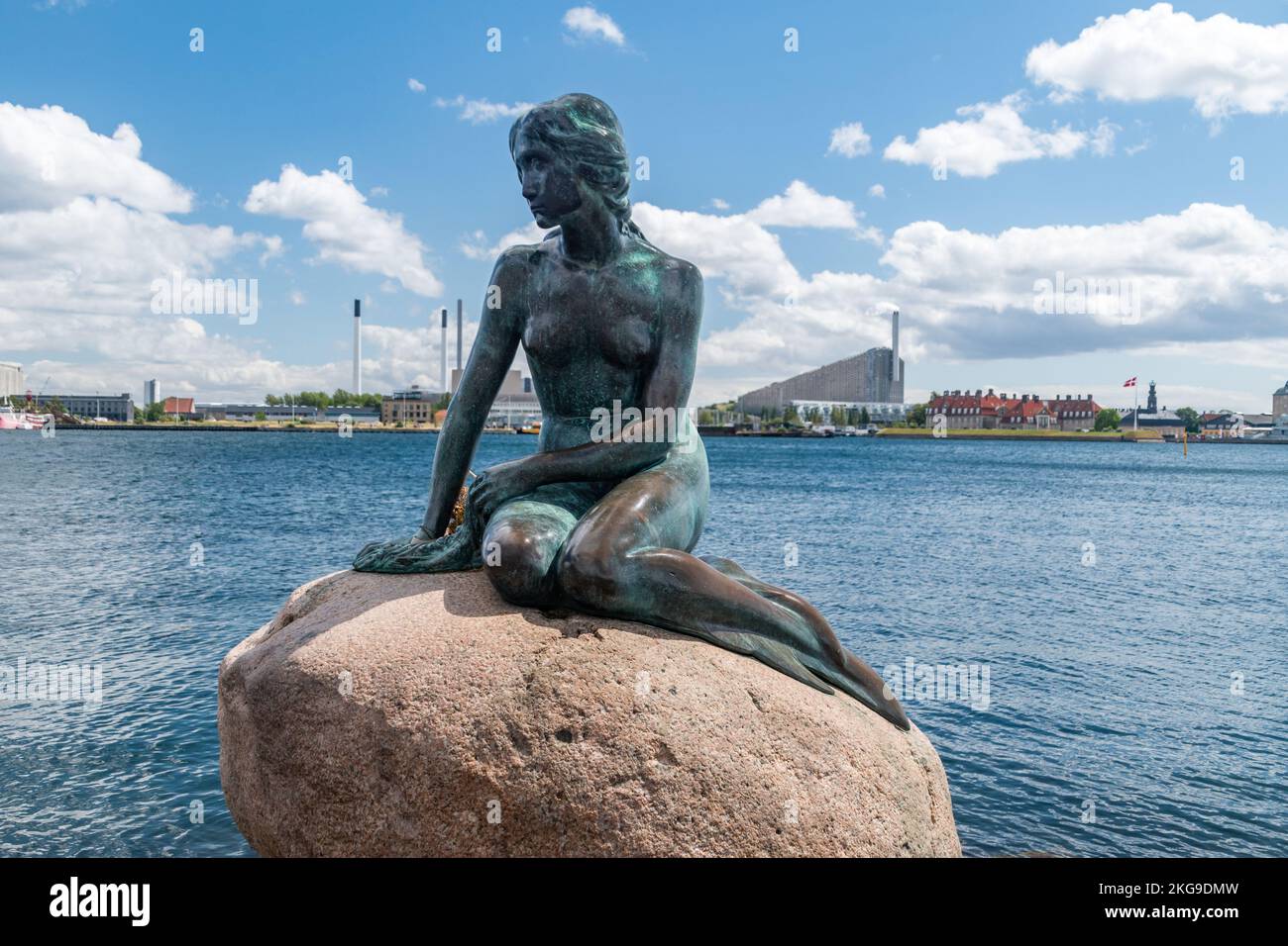 Copenhague, Danemark - 26 juillet 2022 : statue de la petite Sirène à ...
