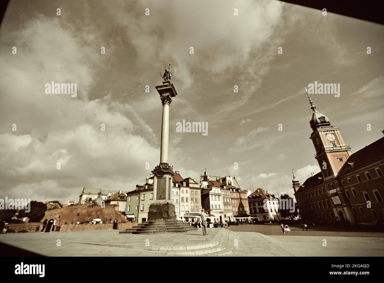 La colonne de Sigismund et le palais royal de la place de la vieille ...