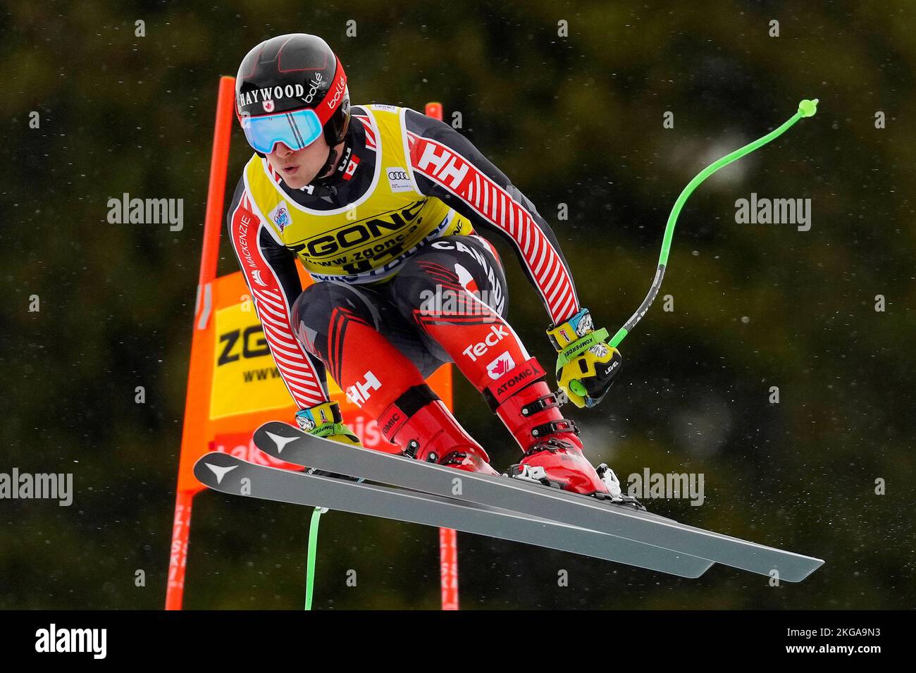 Le canadien Brodie Seger descend la colline pendant les essais de la ...