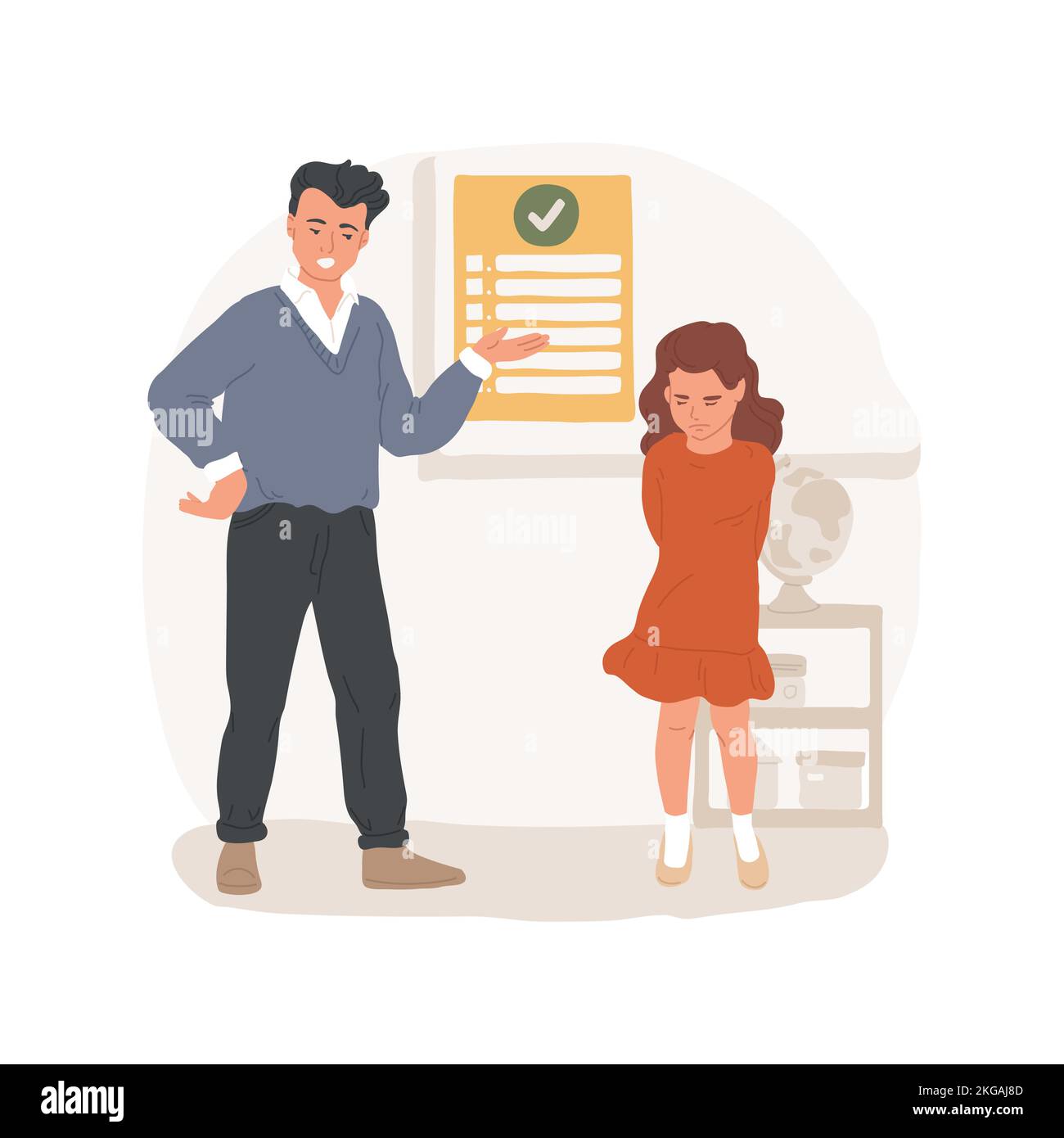 Règles de salle de classe Illustration vectorielle de dessin animé ...