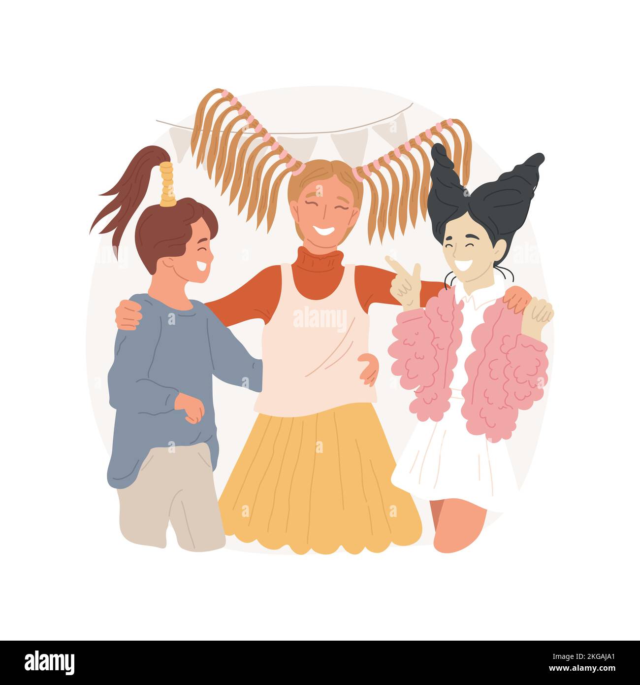 Illustration vectorielle de dessin animé isolée de Crazy Hair day ...