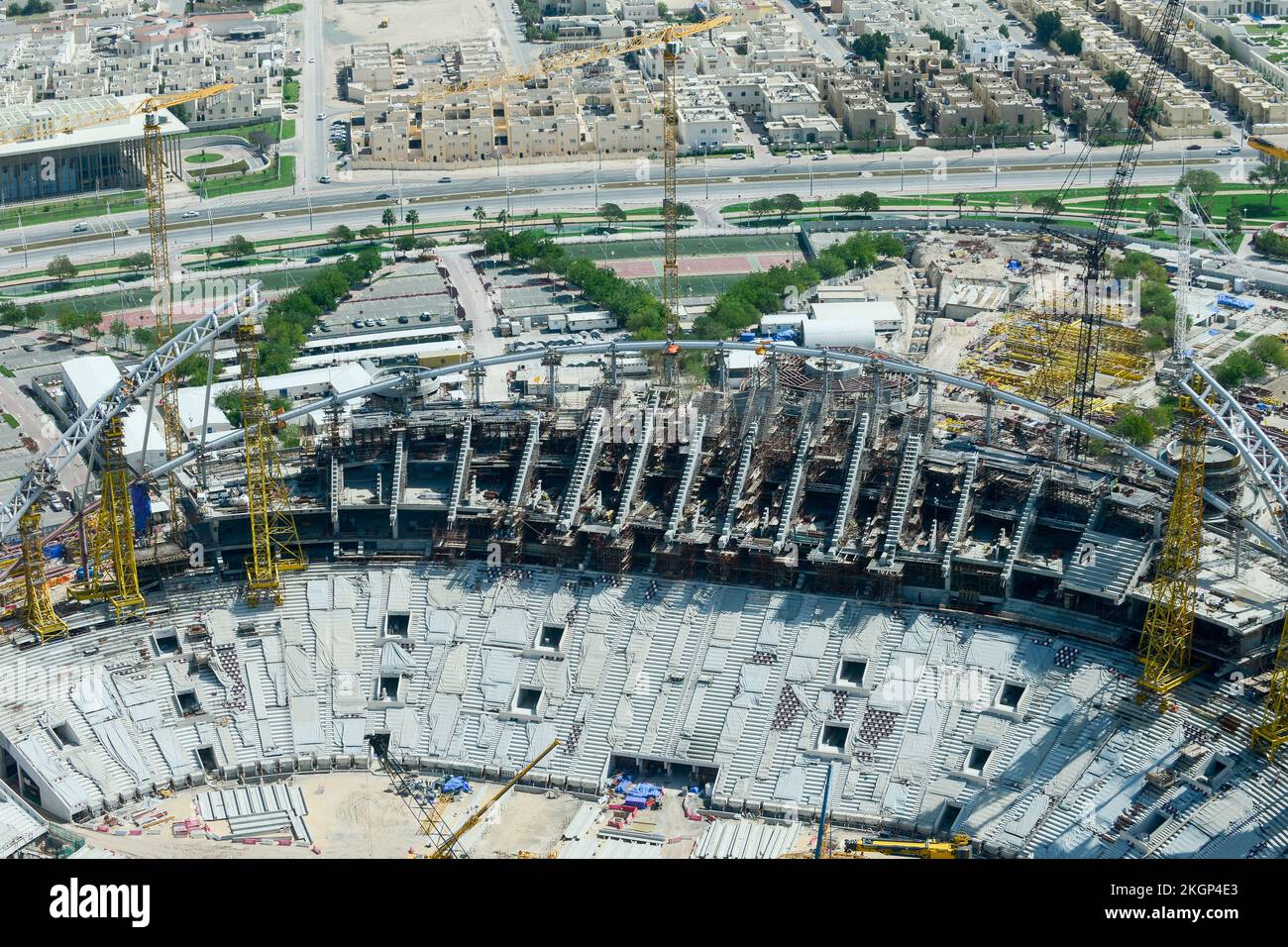QATAR, Doha, chantier de construction Stade international Khalifa pour ...