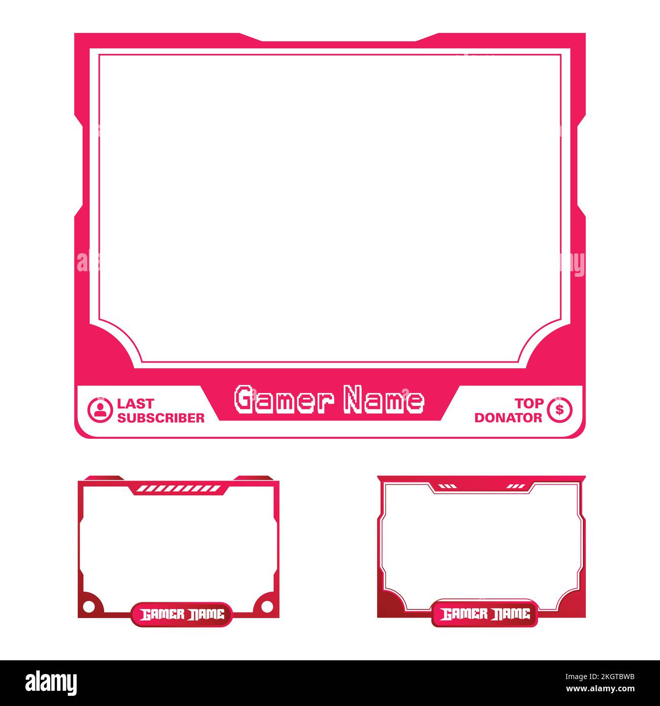 Collection de cadres de superposition en streaming en direct ...