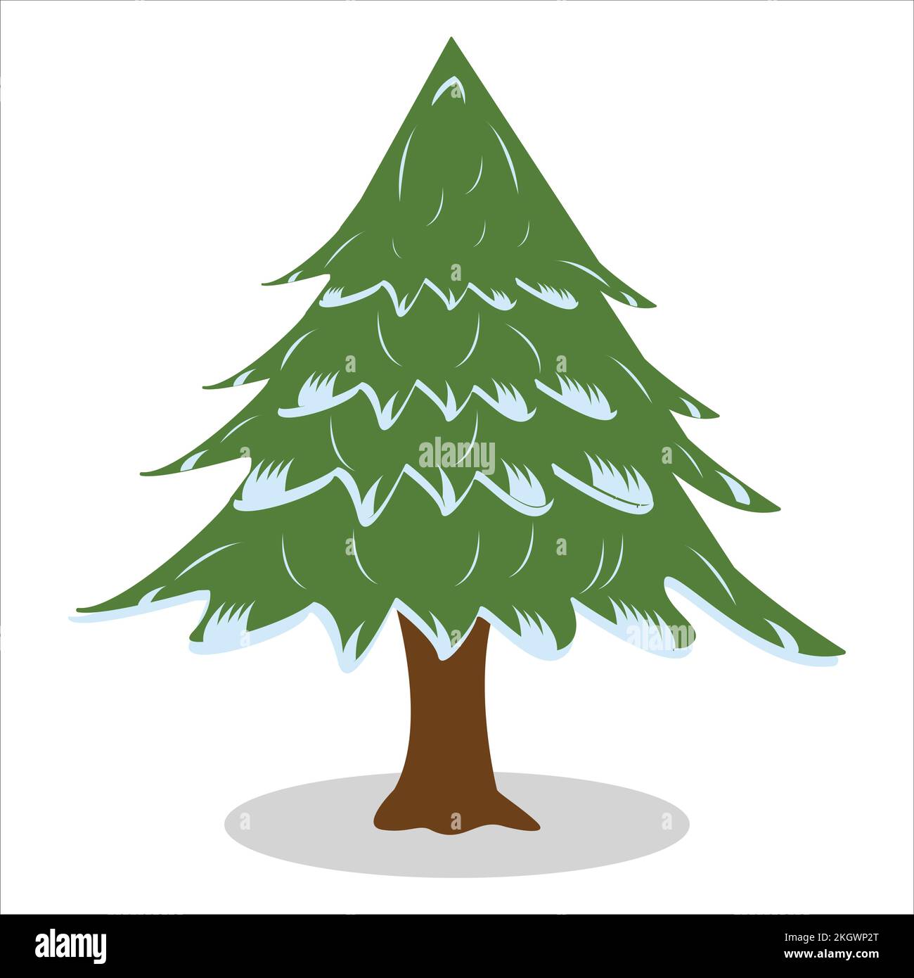 Sapin de Noël décoré de neige. Arbre de Noël traditionnel symbole avec ...