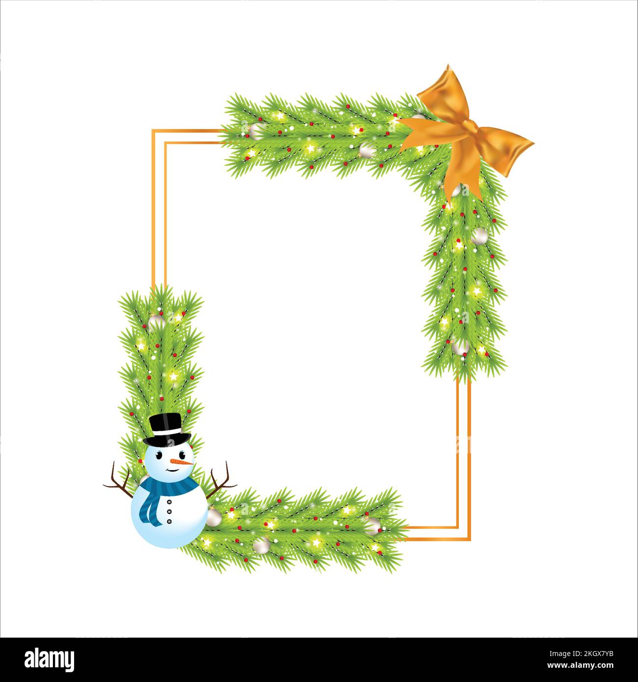 Photo avec bonhomme de neige Banque d'images vectorielles - Alamy