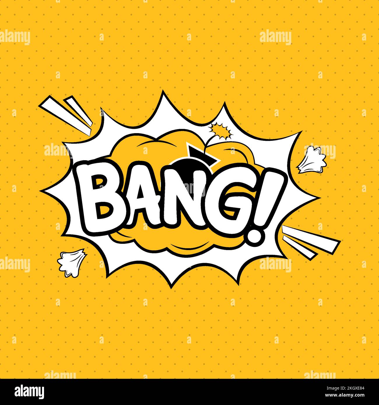 Explosion du BD Bang. Vecteur de bande dessinée avec bulle jaune. Un ...