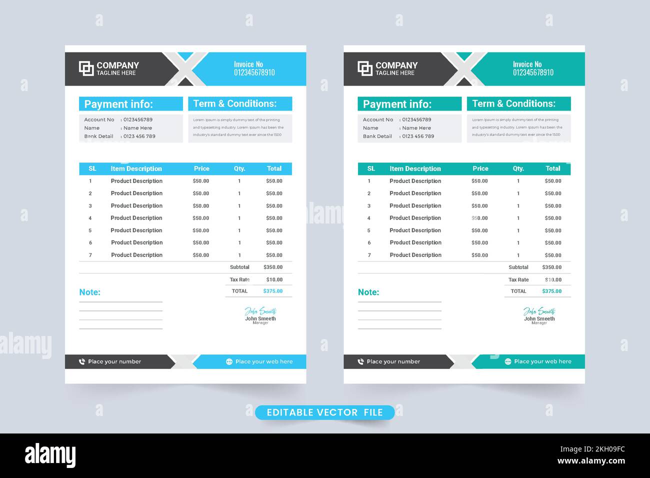 Méthode de facturation Banque d'images vectorielles - Alamy