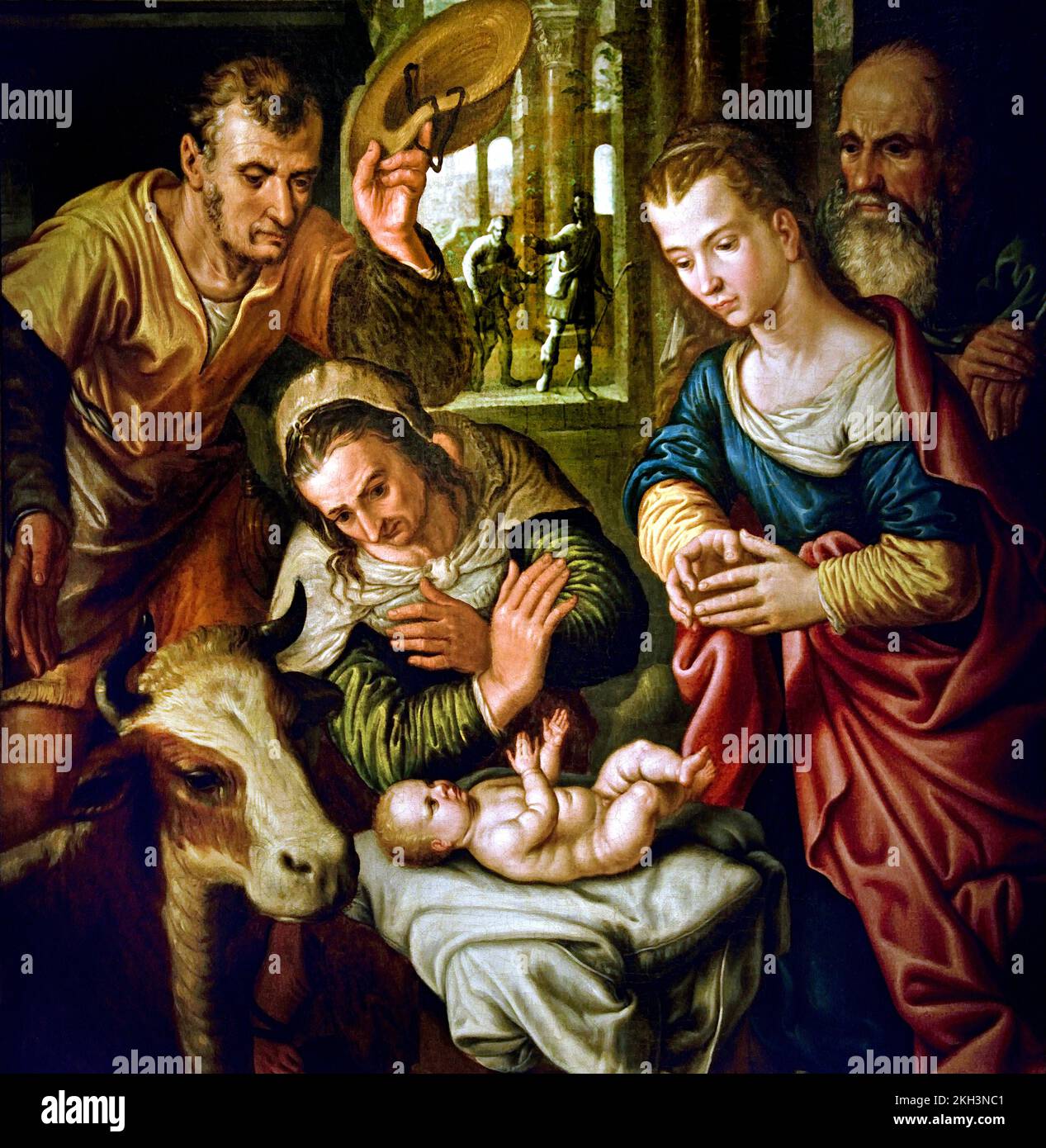 L'adoration des bergers par Joachim Beuckelaer 1533 - 1575 Flamand ...