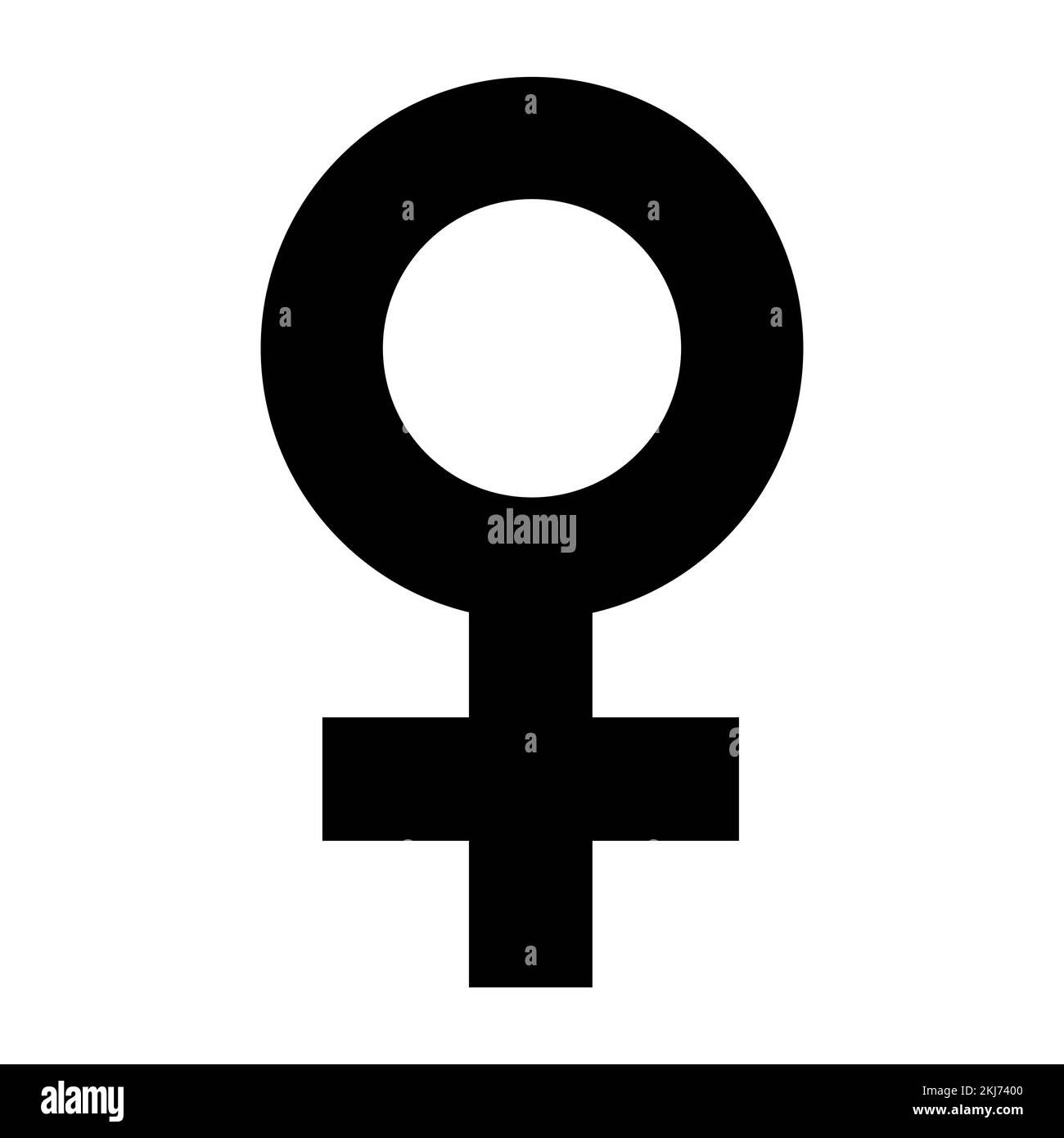 Icône féminine. Symbole du féminisme. Illustration vectorielle isolée ...