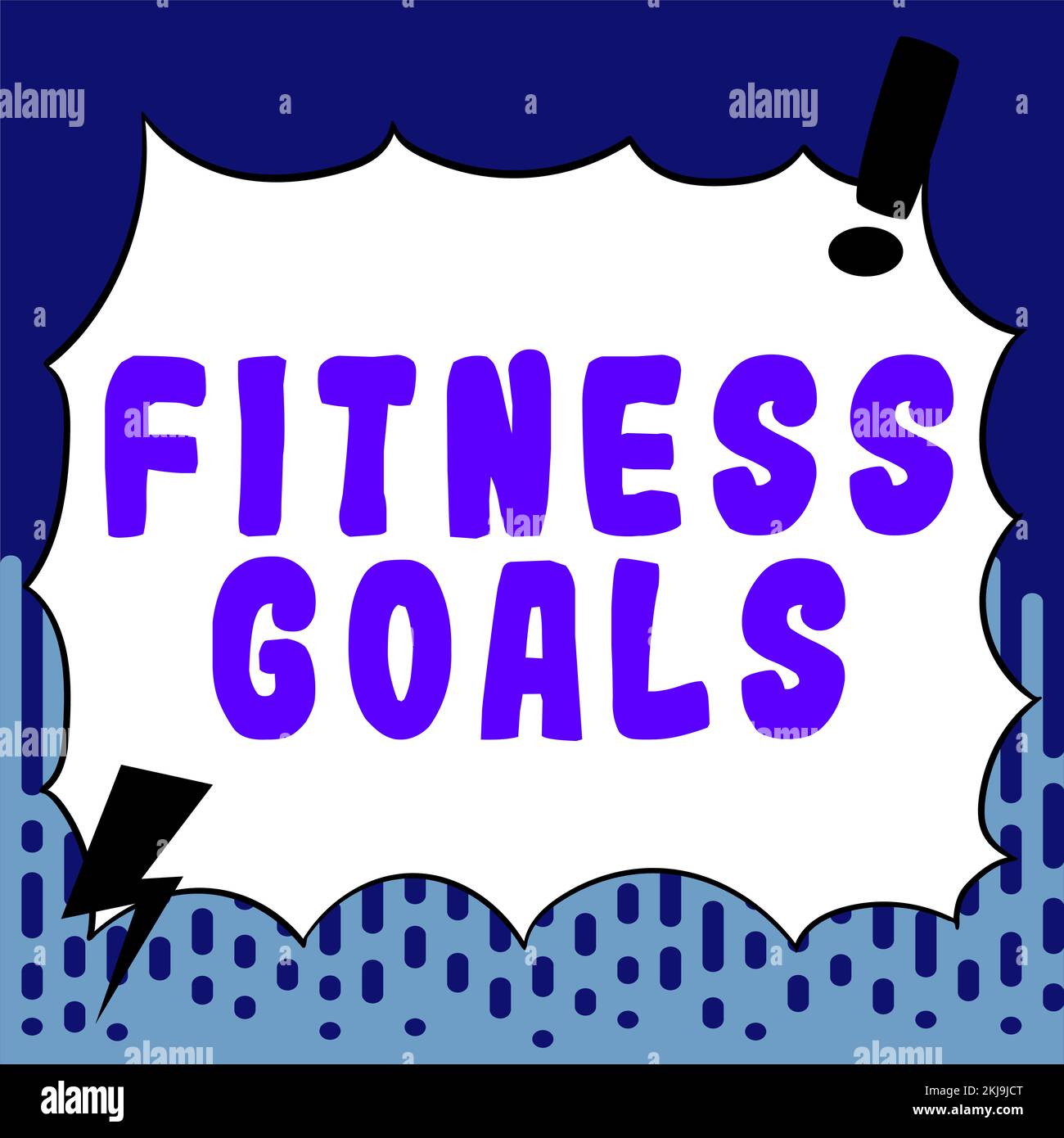 Signe d'écriture à la main objectifs de forme physique. Mot pour la ...