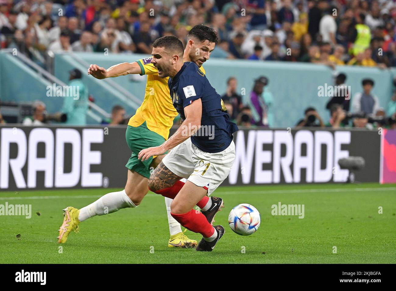 Lucas HERNANDEZ (FRA) est gravement blessé en action, duels contre ...