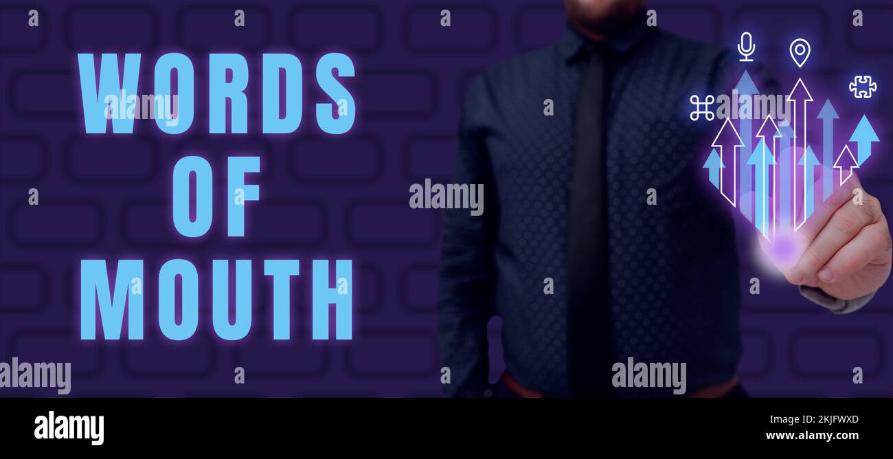 Légende de texte présentant des mots de bouche, photo conceptuelle ...