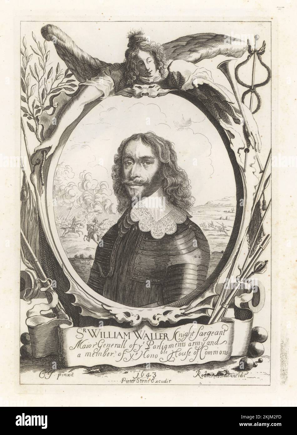 Sir William Waller, soldat anglais, c. 1597-1668. Commandant des armées ...