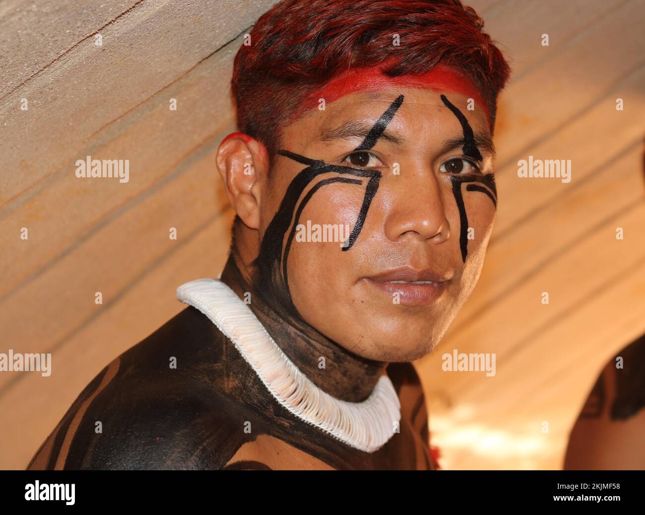 Brazil indigenous people face painting Banque de photographies et d ...