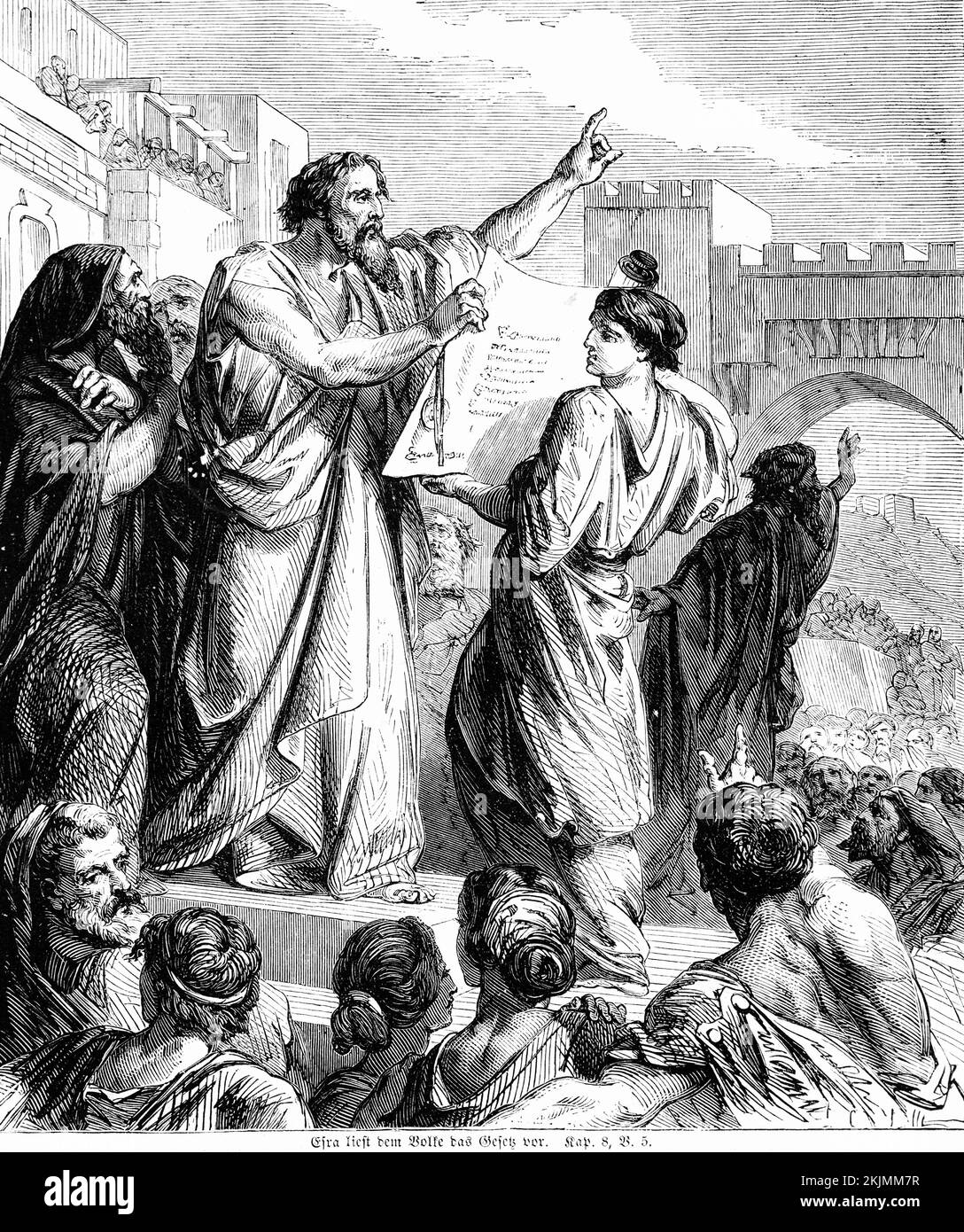 Nehemiah bible Banque d'images noir et blanc - Alamy