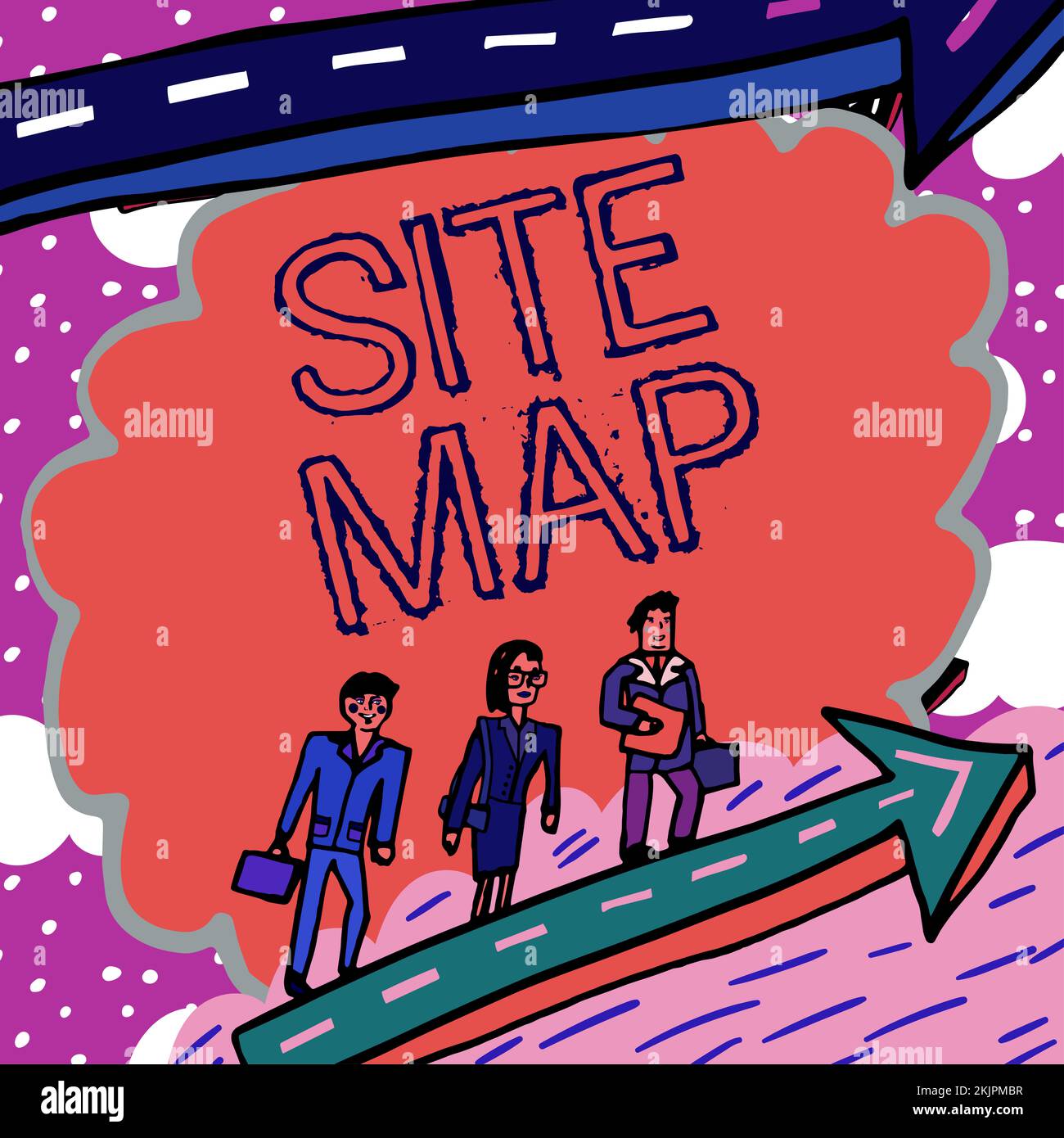 Écriture affichage du texte Plan du site. Idée d'affaires conçue pour ...