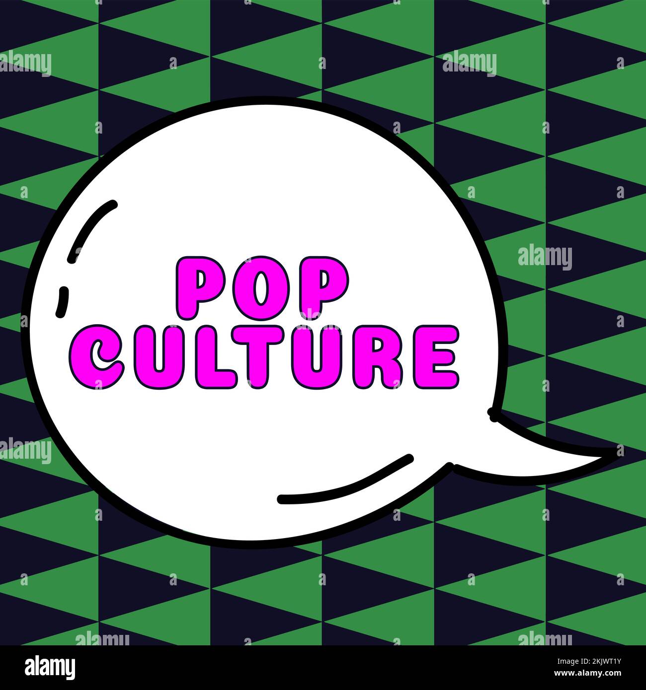 Affiche manuscrite Culture pop. Le mot écrit sur décrit le style de vie ...