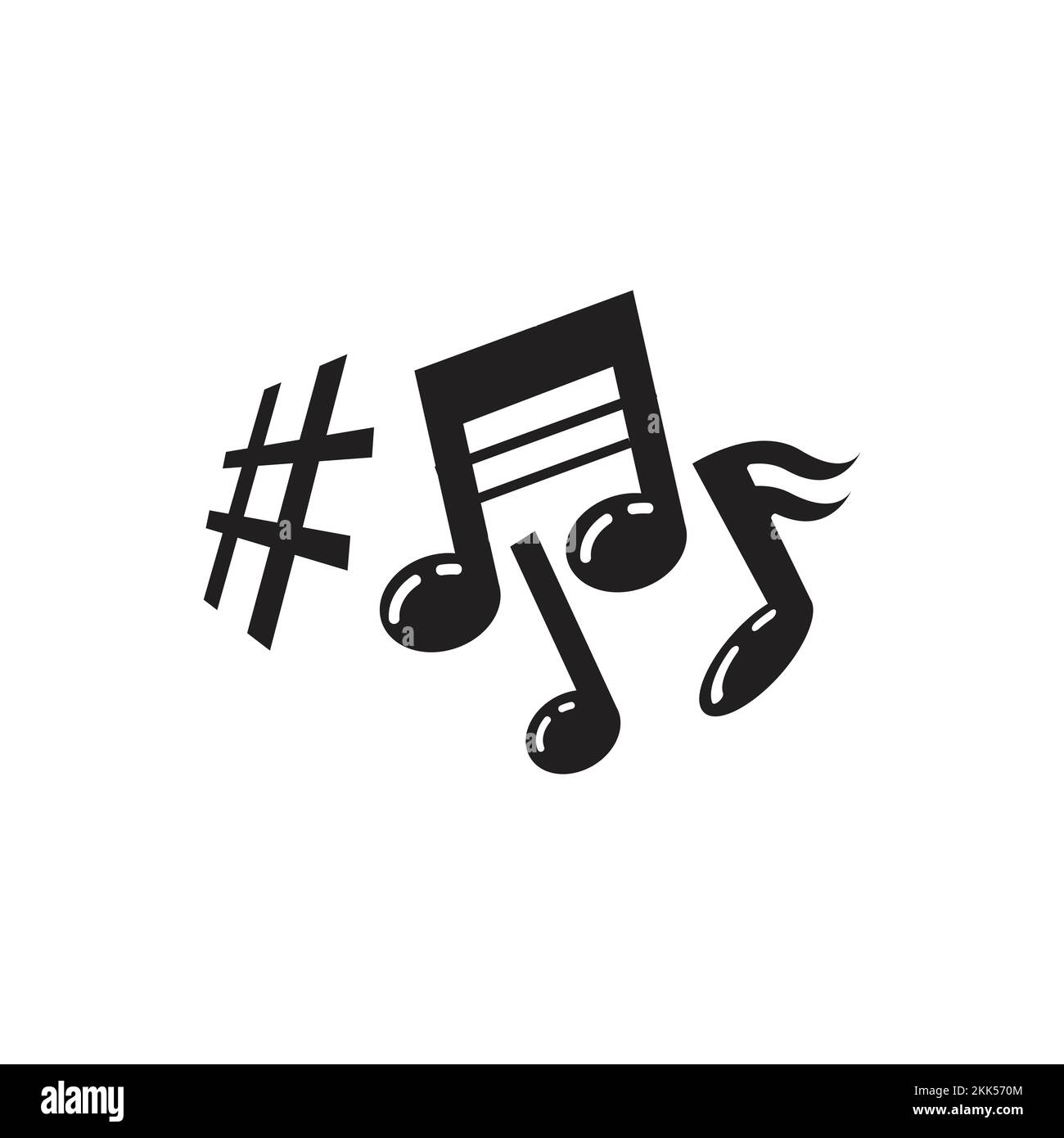 logo music scale. symbole ou signe de note de musique. icônes de l ...