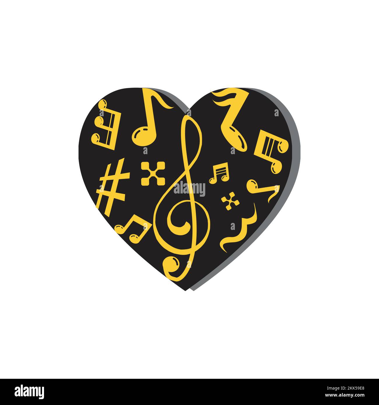 logo music scale. symbole ou signe de note de musique. icônes de l ...