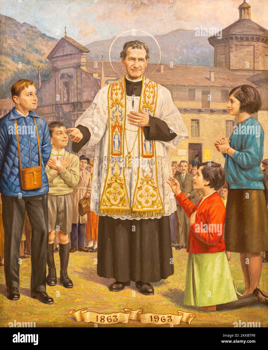 BIELLA, ITALIE - 15 JUILLET 2022 : la peinture de la mort de Saint ...