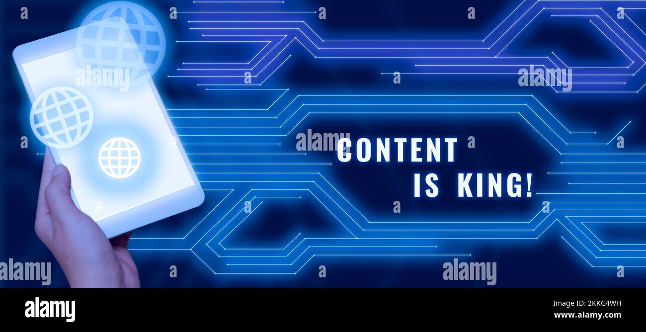 Légende du texte le contenu de présentation est roi. Stratégie de ...