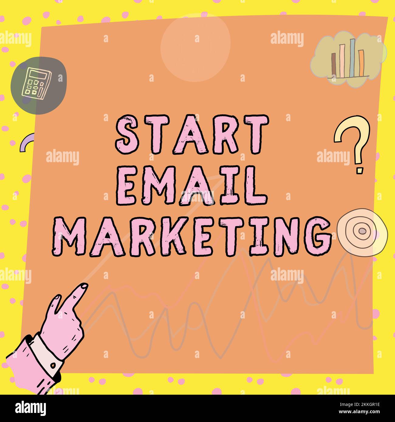 Texte d'écriture commencer Marketing d'email. Aperçu de l'entreprise ...